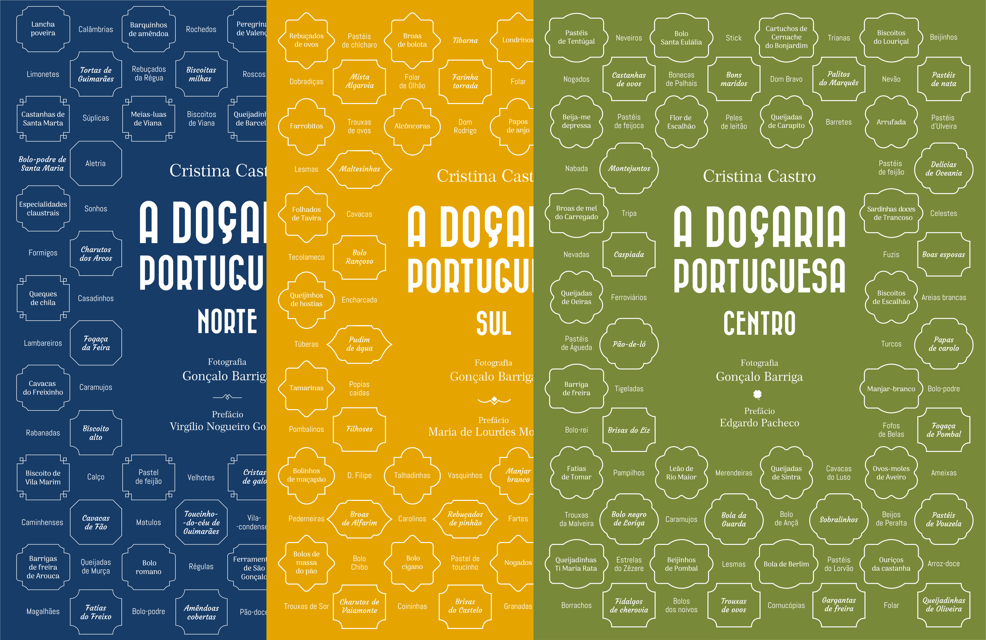 A Doçaria Portuguesa Norte + Sul + Centro - 3 Volumes - Ficta Editora